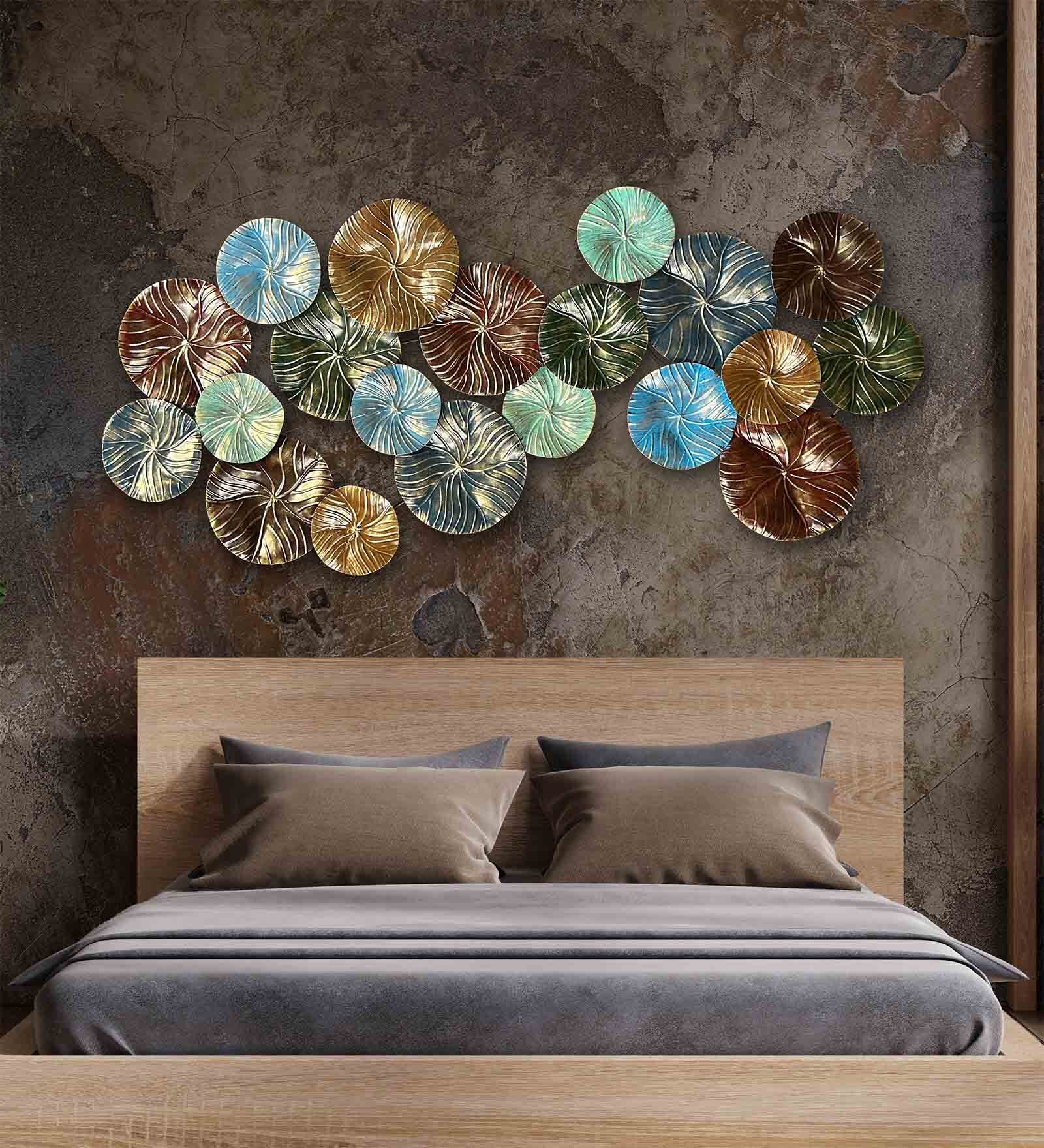 Buy Multi Circle Big Flower Multicolour Metal Wall Art by Calibre Craft ...