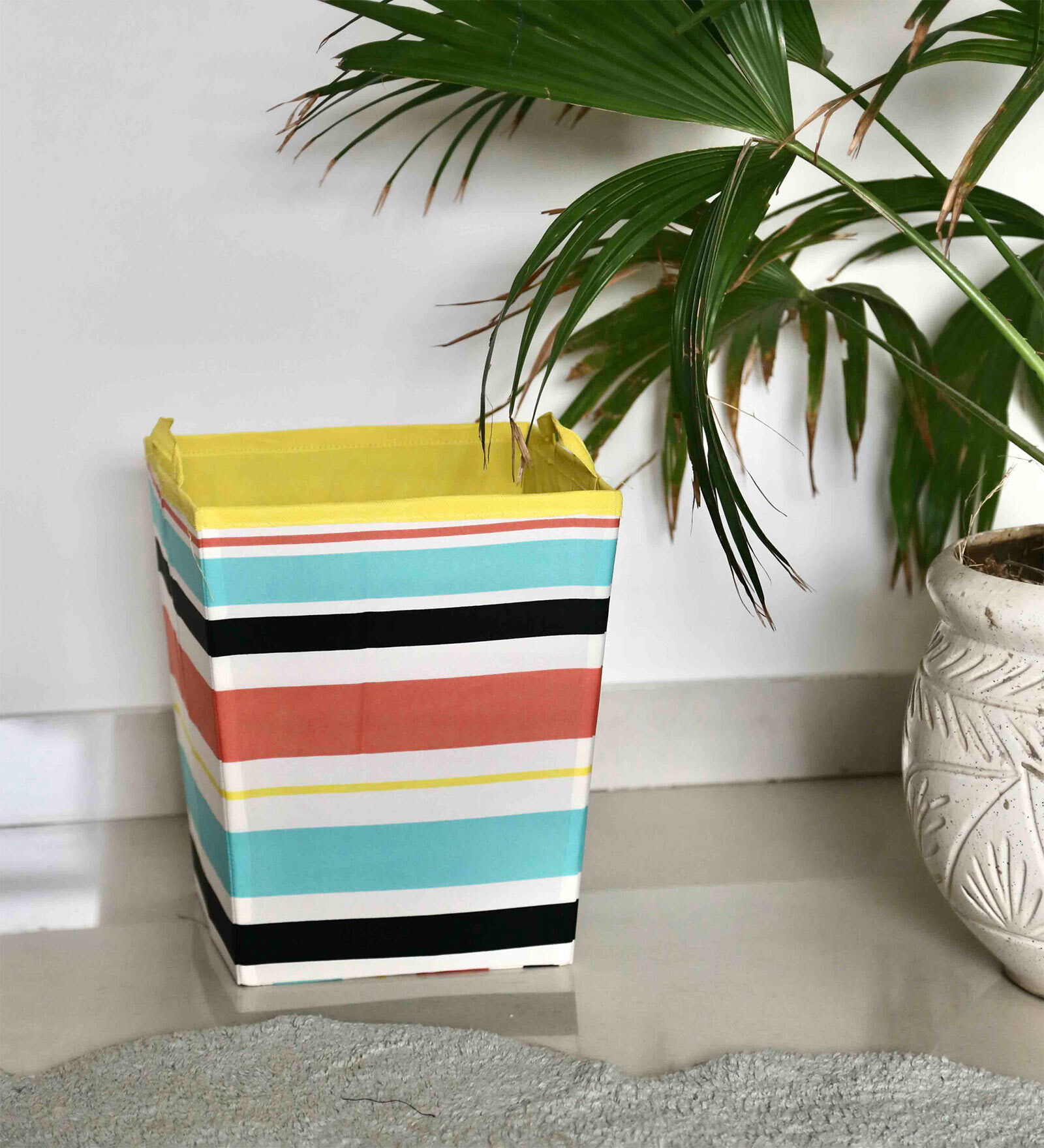 Buy Multicolor 20 Ltr MDF and Polyester Open Dustbin by My Gift Booth ...