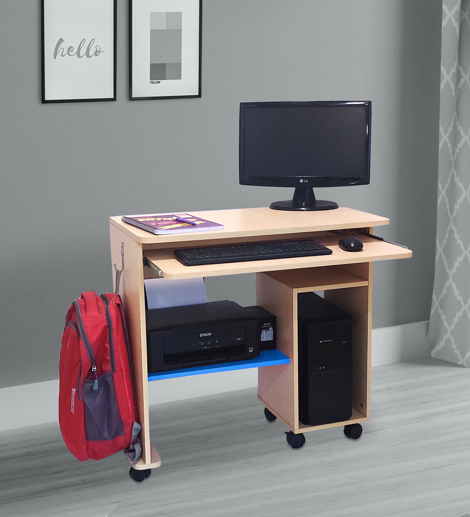 Buy Mylo Computer Table in Sky Blue - CasaCraft at 5% OFF by Casacraft ...