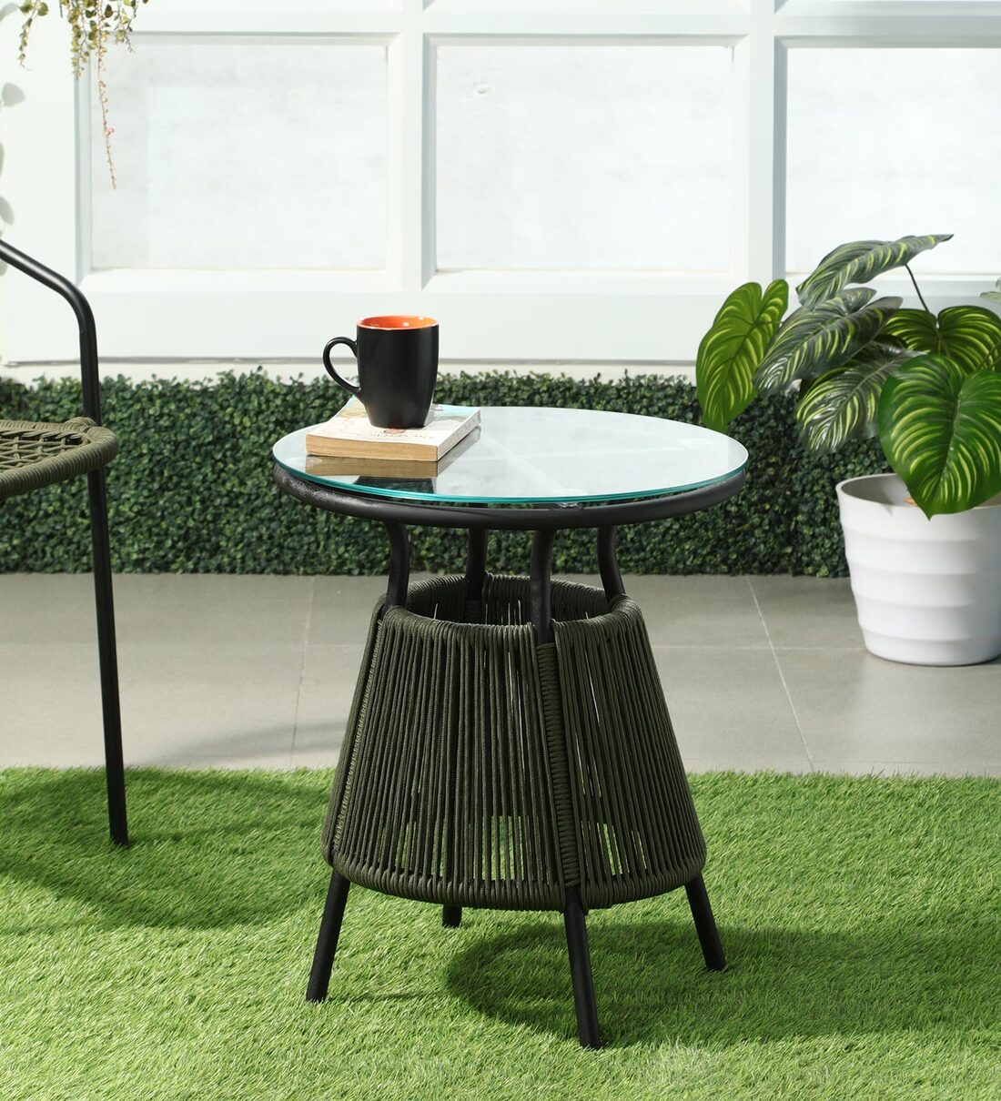 Buy Naomi Metal Outdoor Coffee Table in Green & Black Colour at 16% OFF by Advent International ...