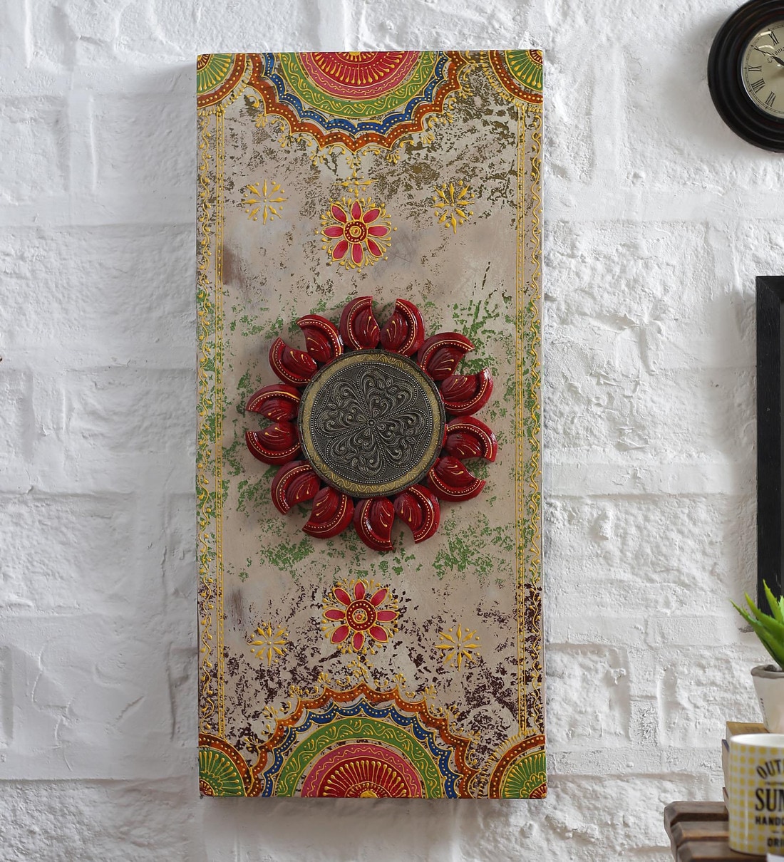 Buy Minna Gallery Multicolour Wood Floral Art Print Online - Floral Art ...
