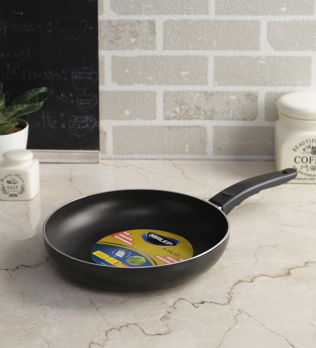 Buy Nirlep Sakhi (Irfp 24 Wl) Induction Compatible Non-Stick Fry Pan with Lid 240 Mm Online ...