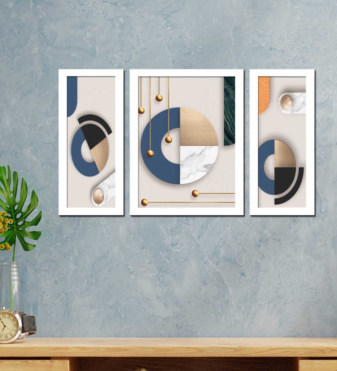 Buy Nordic MDF Art Print Set of 3 By Wens at 33% OFF by Wens | Pepperfry