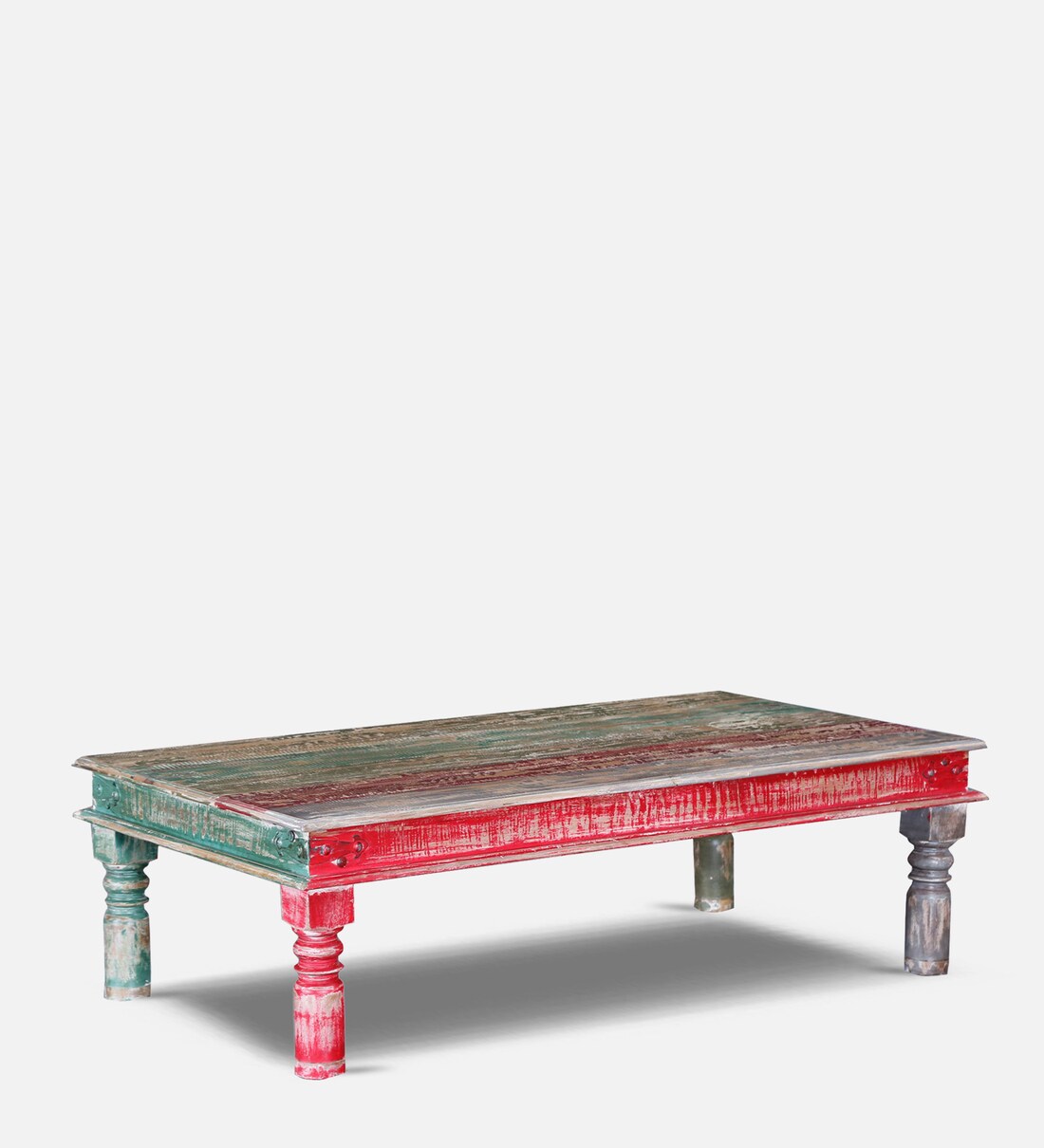 Buy Norris Solid Wood Rectangular Coffee Table In Distress Finish at 34 ...