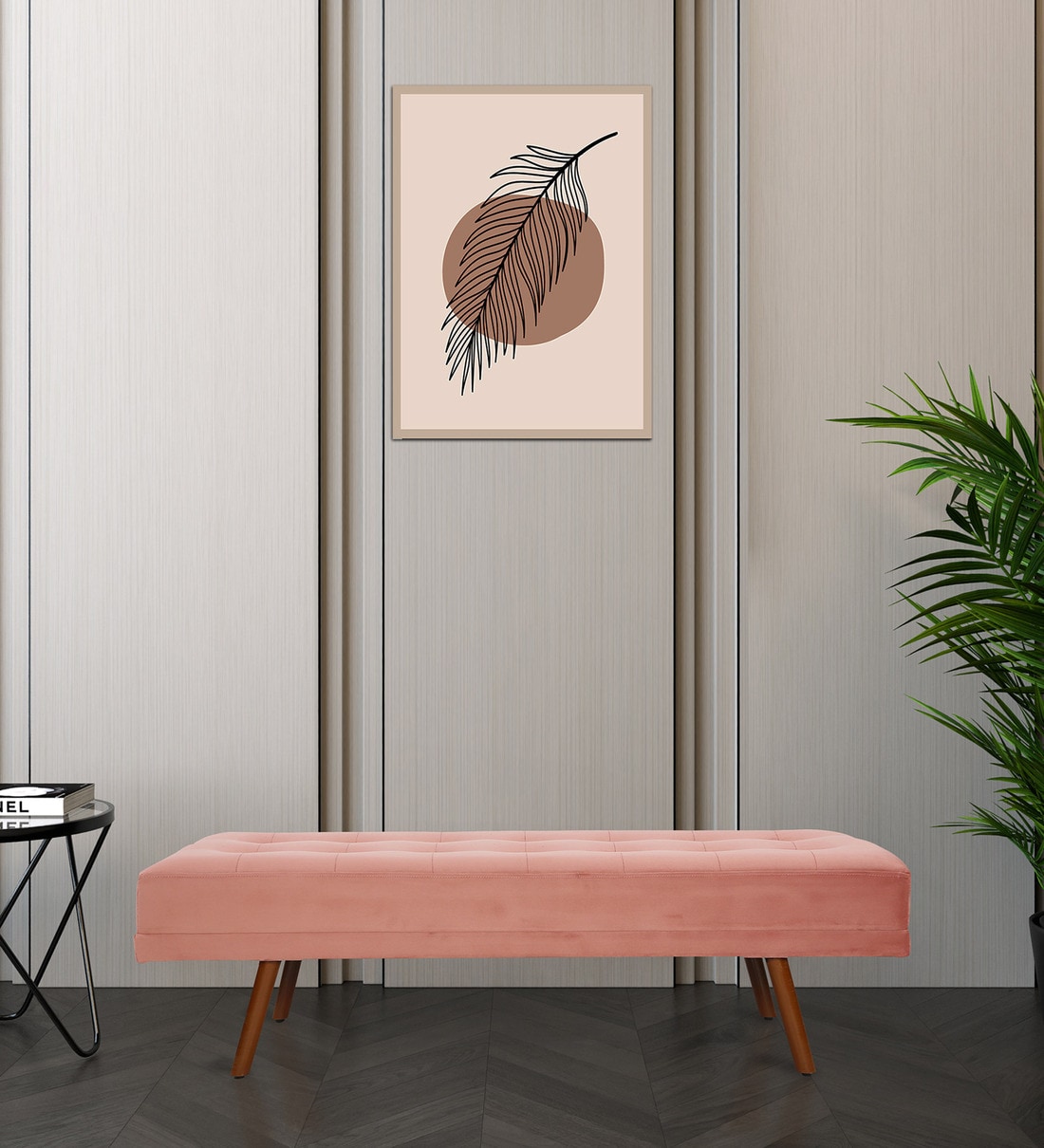 Buy Olympia Bench in Blush Pink Colour at 40% OFF by Vittoria | Pepperfry