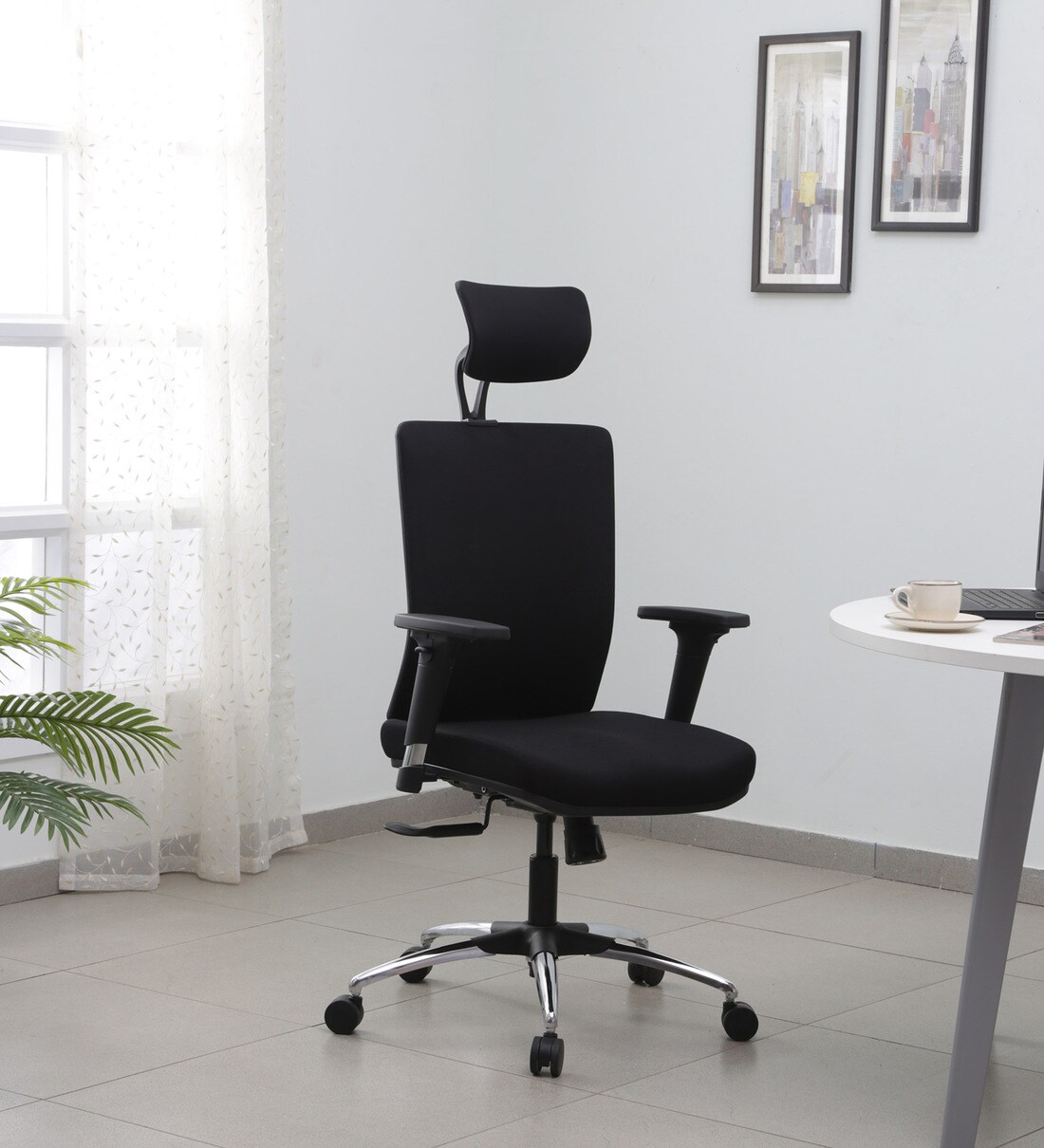 Buy Onyx High Back Ergonomic Chair in Black &Black Colour Online ...
