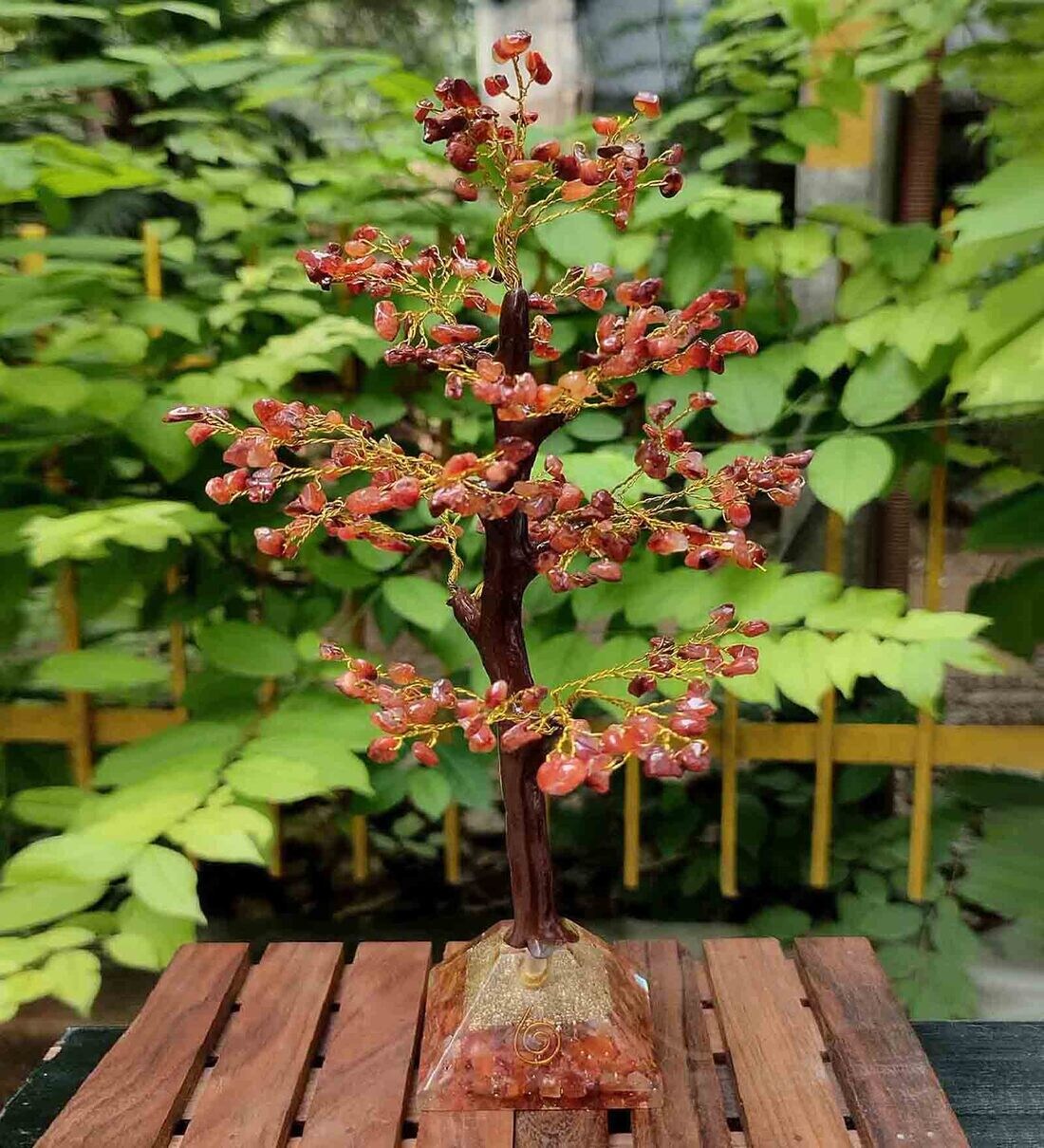 Buy Orange Quartz Stone Fortune Crystal Tree Showpiece at 31% OFF by ...