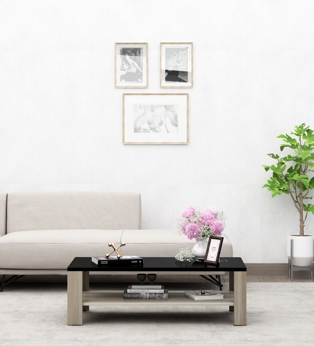 Buy Orca Coffee Table in Black & Cloud Ash Colour at 13% OFF by Crystal ...