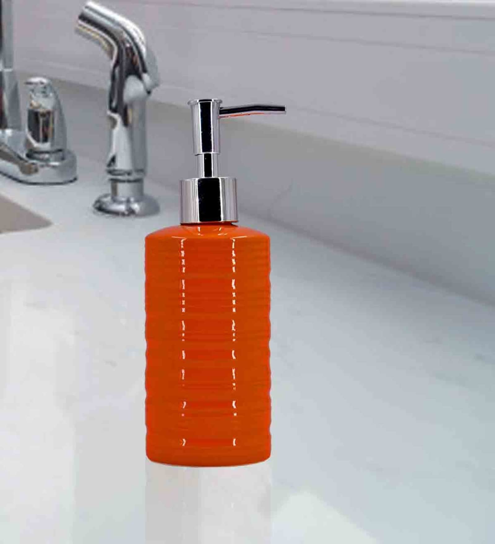 Buy Orange 300 ml Ceramic Liquid Soap Dispenser by Kookee at 19% OFF by ...