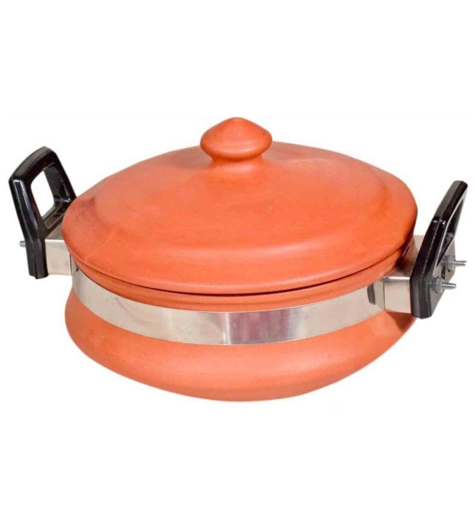 Buy Earthenware Induction Base 1 Ltr - 3 Ltr Donga With Small Handle ...
