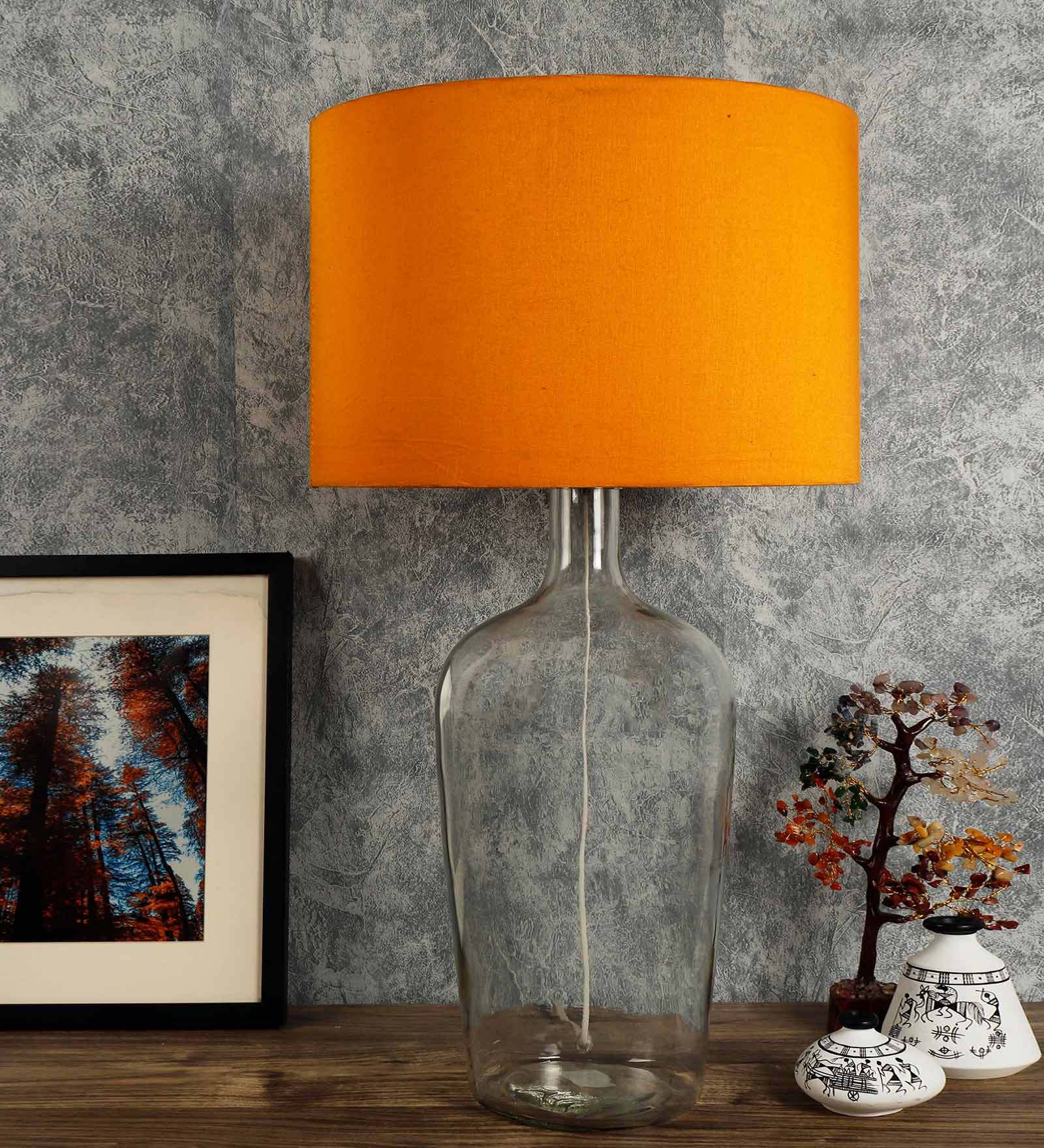 Buy Orange Shade Table Lamp with Glass Base by Grated Ginger at 27% OFF ...