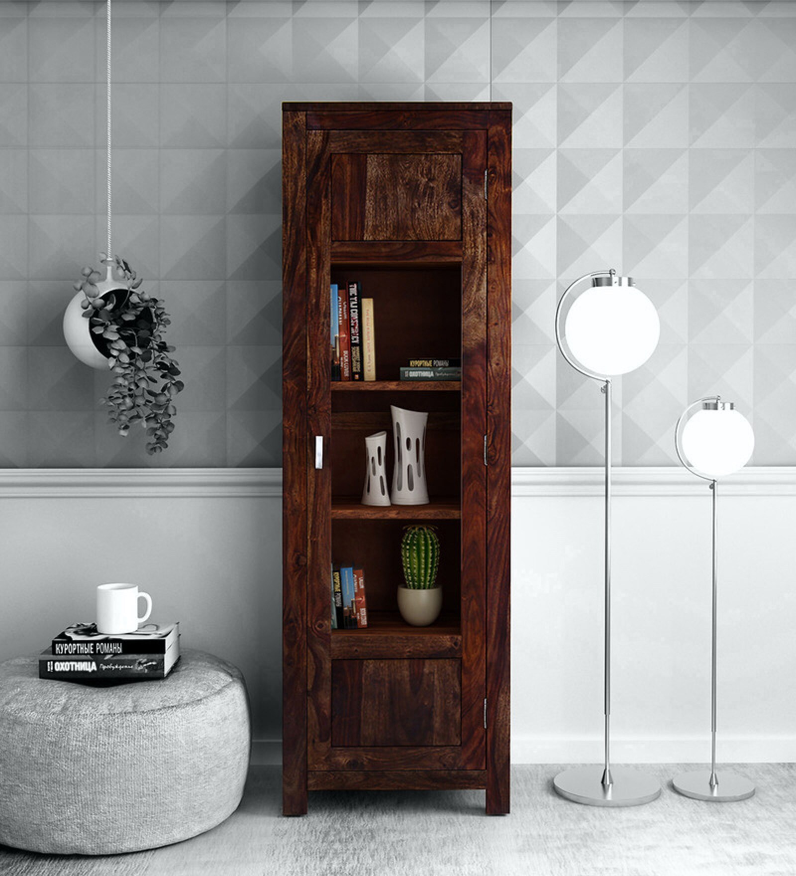 Buy Oriel Sheesham Wood Book Case in Provincial Teak Finish at 43% OFF ...