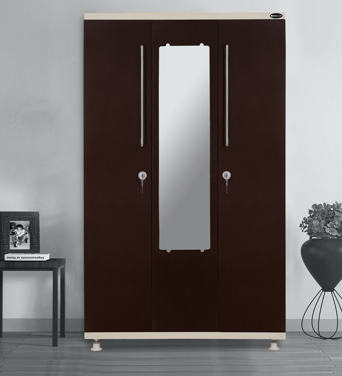 Buy Osen 3 Door Wardrobe in Beige & Brown Colour at 66% OFF by Nilkamal | Pepperfry