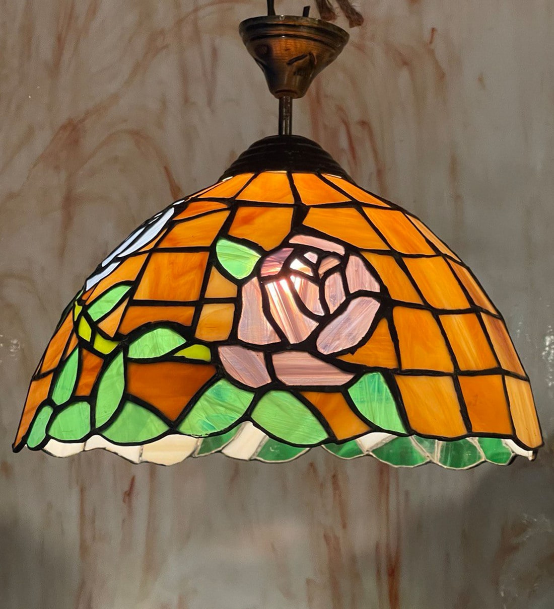 Buy Palette Orange Glass Hanging Light by STG House Online - Novelty ...