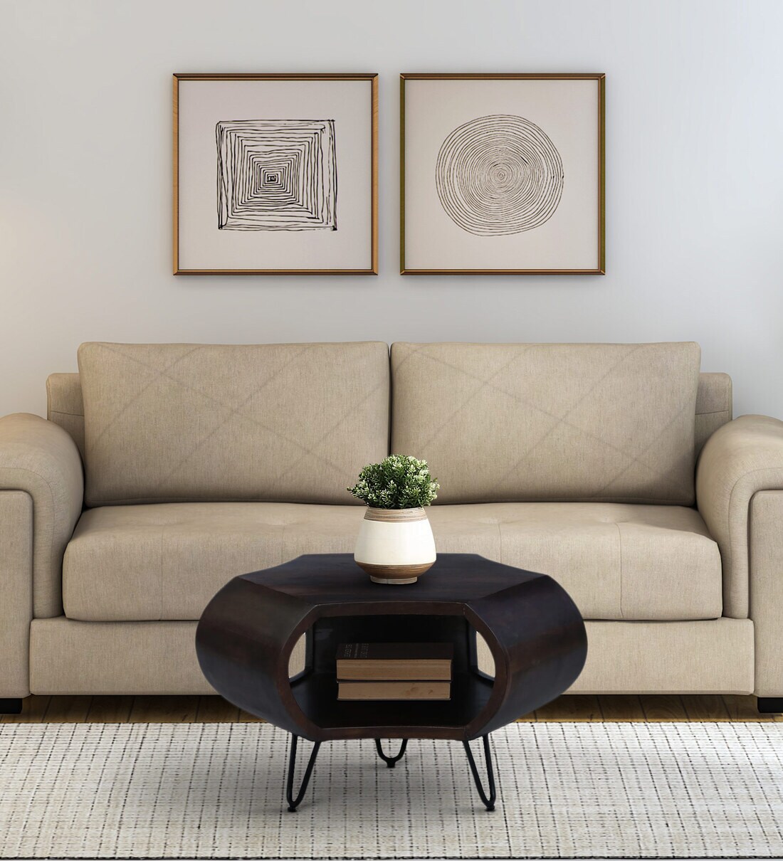 Buy Frode Solid Wood Coffee Table In Walnut Finish Online - Eclectic ...