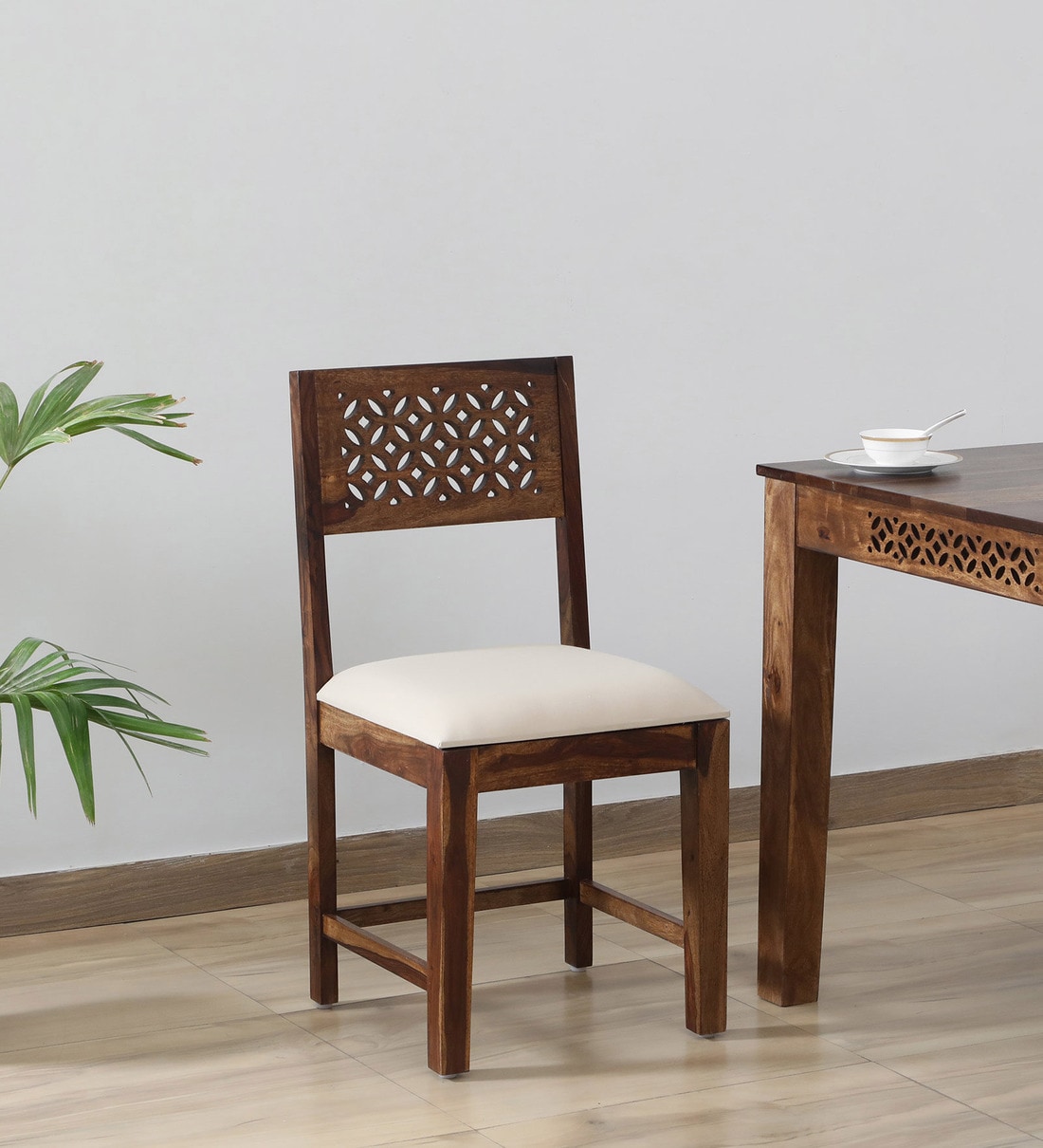 Buy Parnika Sheesham Wood Dining Chair In Provincial Teak Finish (Set ...