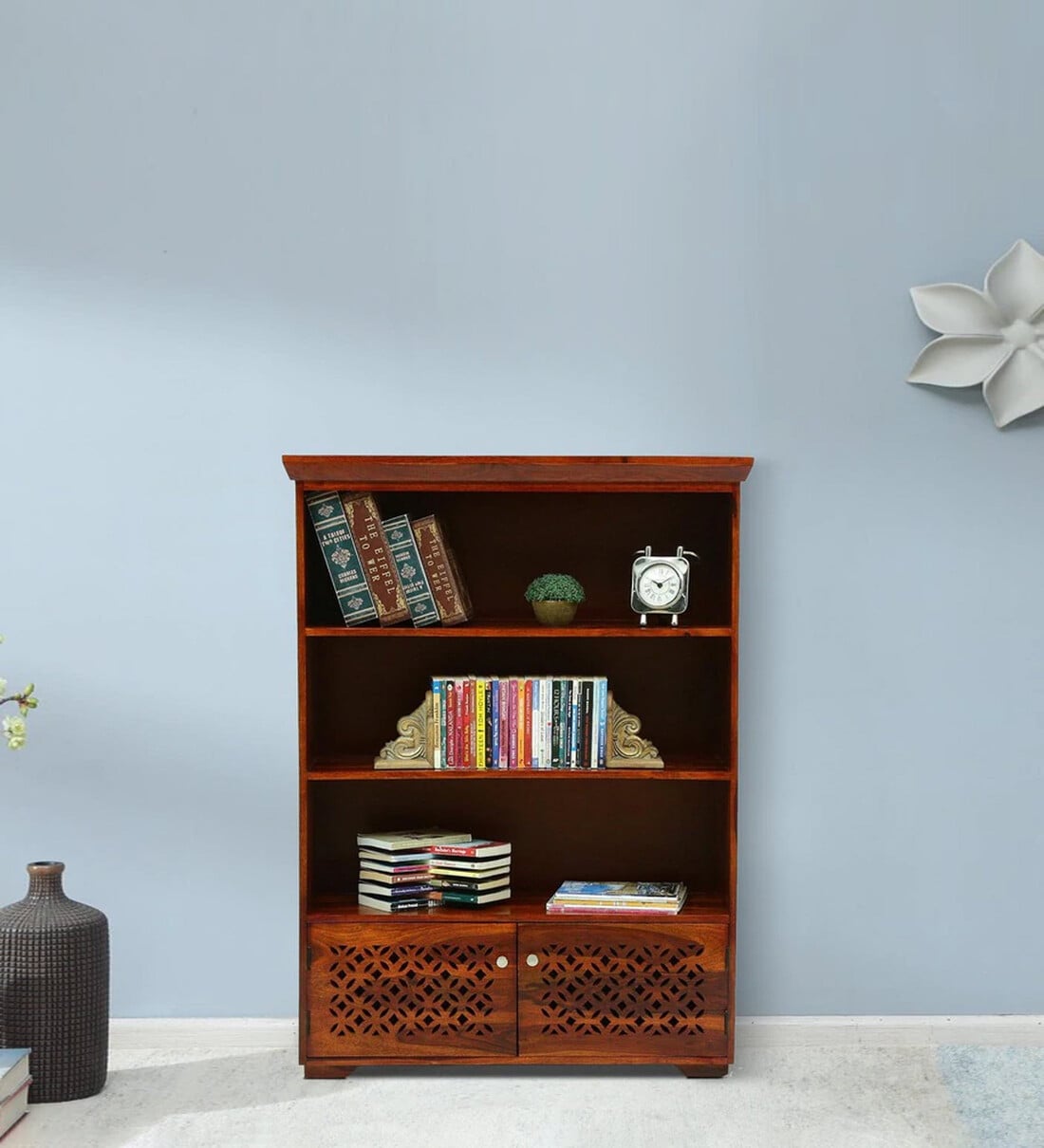 Buy Parnika Sheesham Wood Book Shelf In Honey Oak Finish at 15% OFF by ...