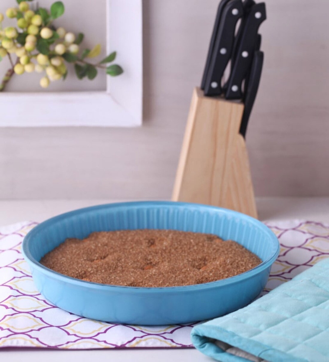 Buy Ovenware Round Sky Blue Glass Baking Tray at 26% OFF by Pasabahce ...