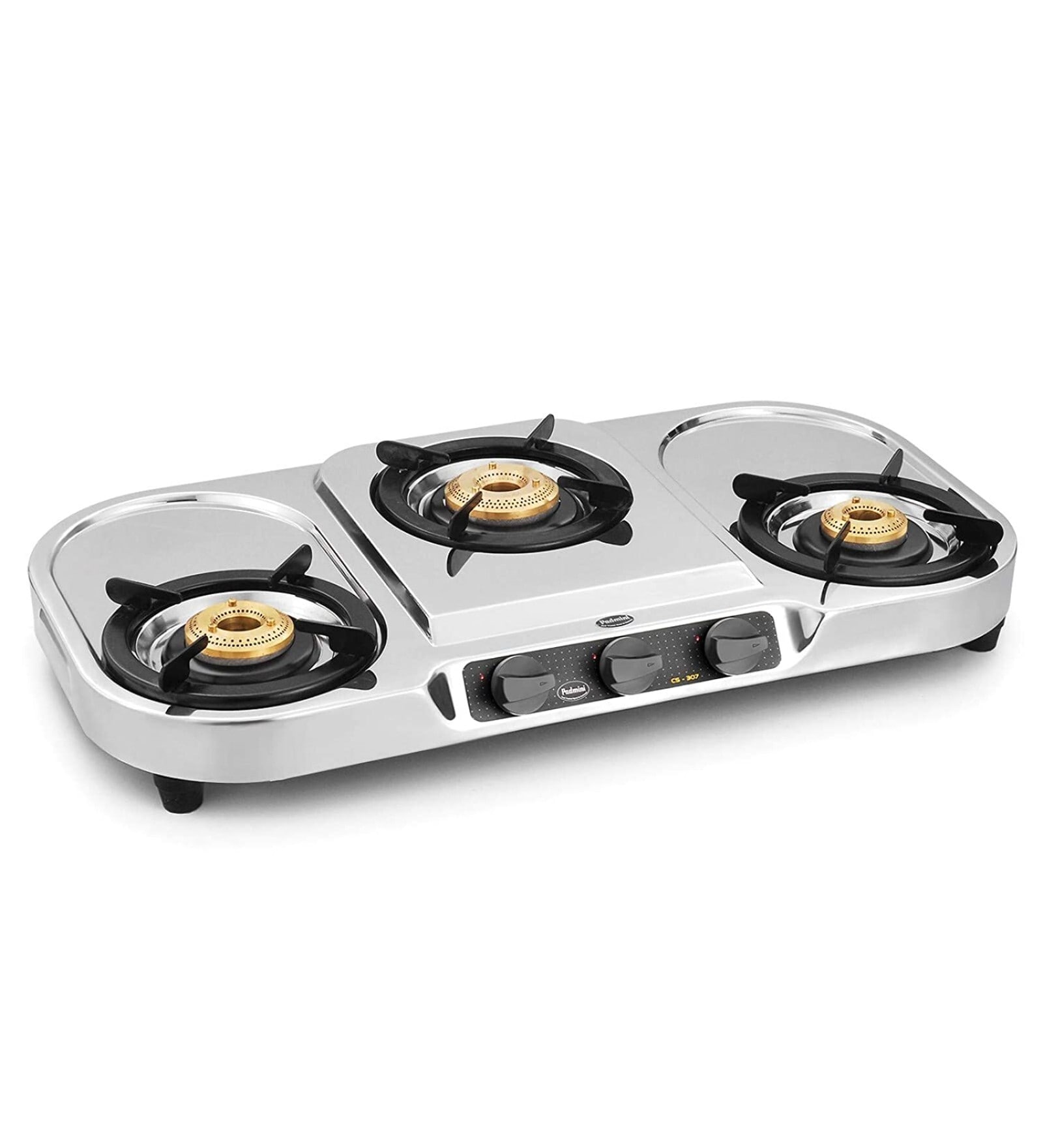 Buy Padmini 3 Burner Stainless Steel Gas Stove CS 307 (ISI Mark) Online - Gas Stoves - Gas ...