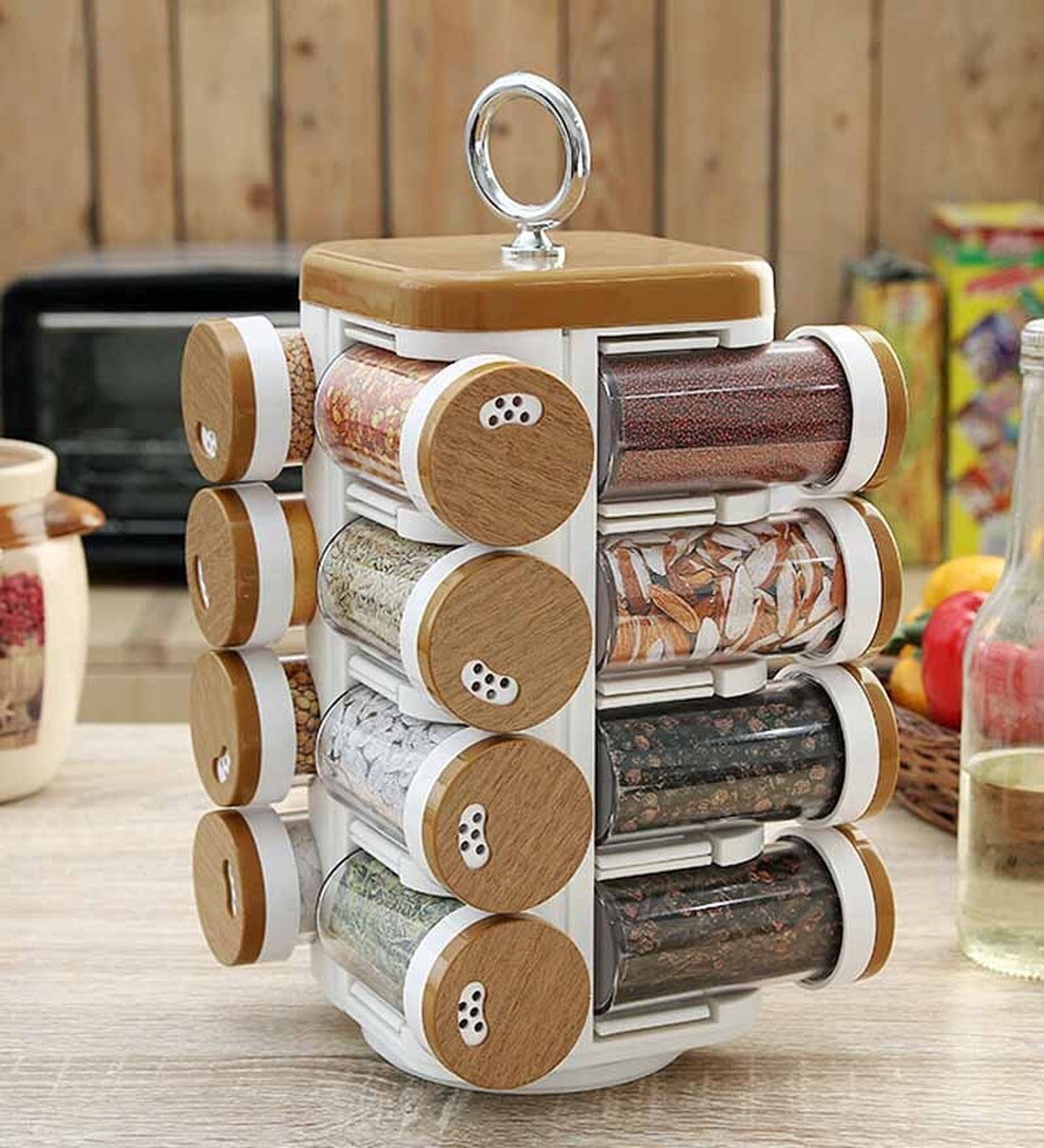Buy 100 Ml Plastic Spice Rack Set of 16 By Jvs Online - Spice Racks ...