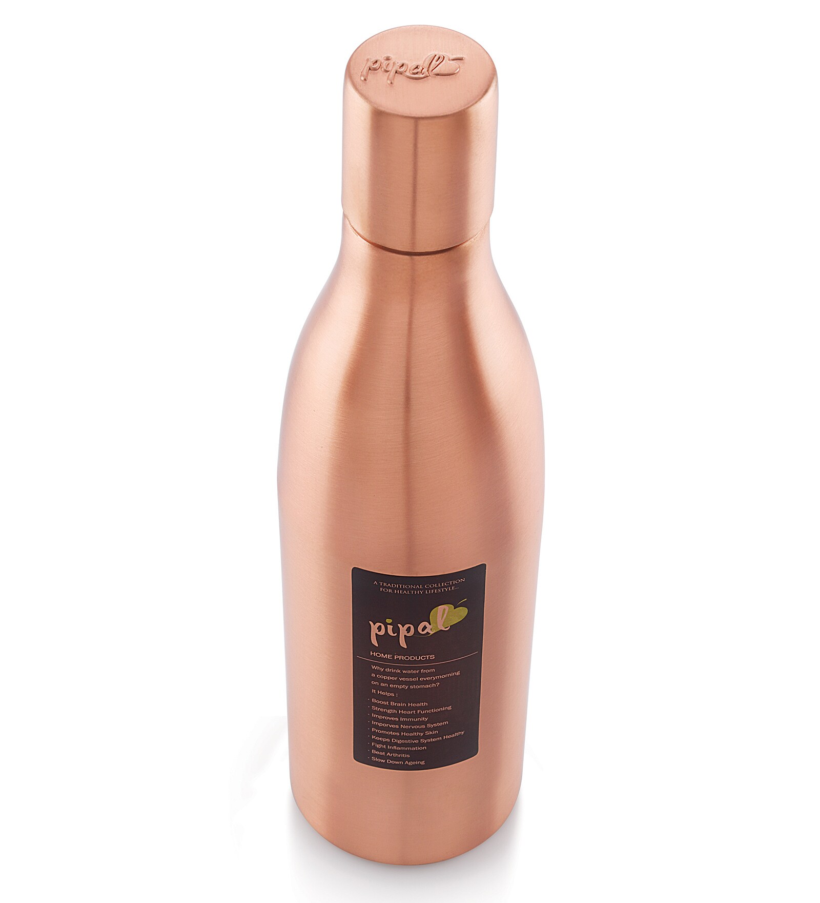 Buy Pipal Sanjivni Copper Bottle, Matt Finish, 1100 ML Online - Metal ...