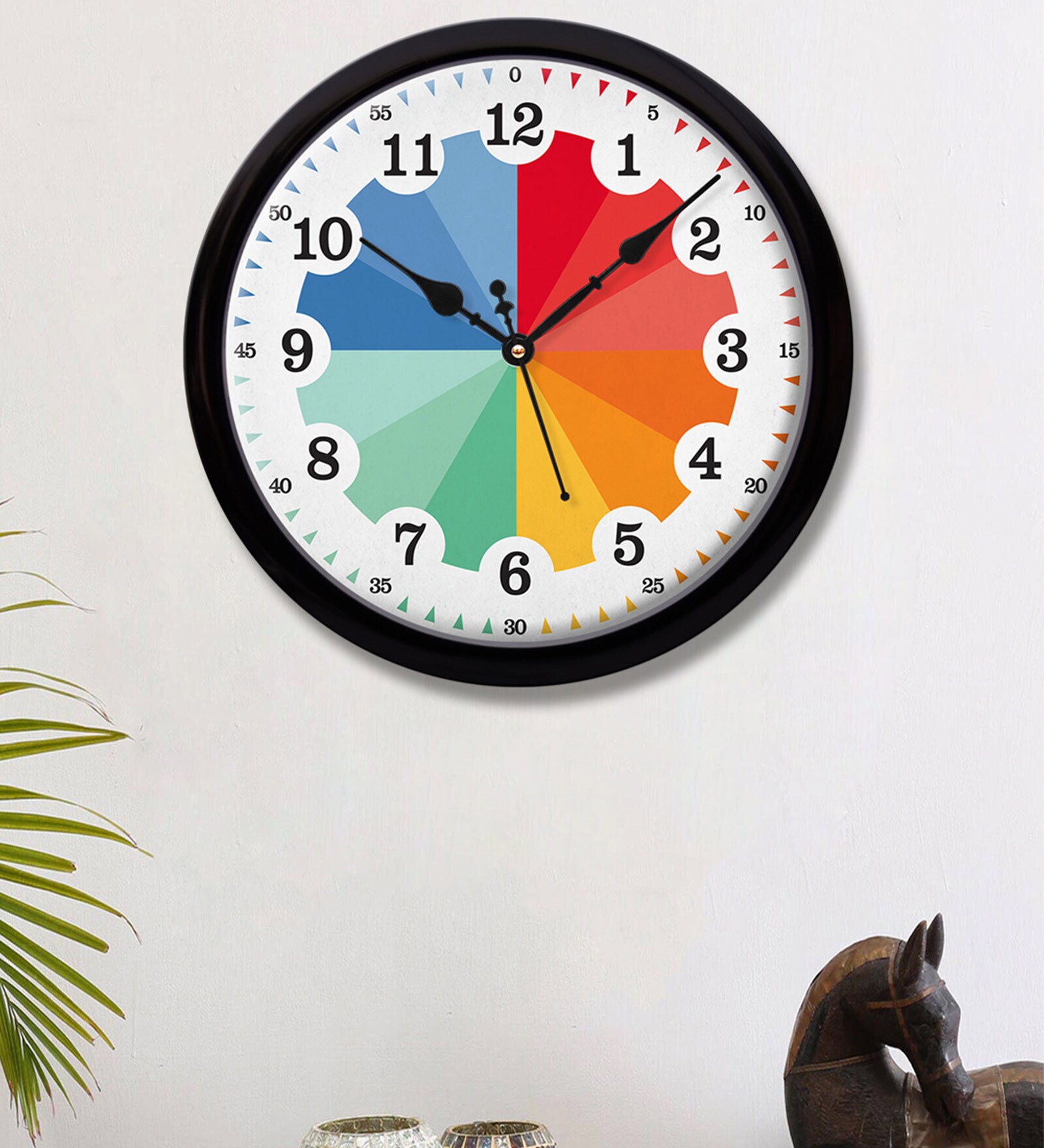 Buy Plastic Round Wall Clock In Multicolor By 999Store Online - Modern ...