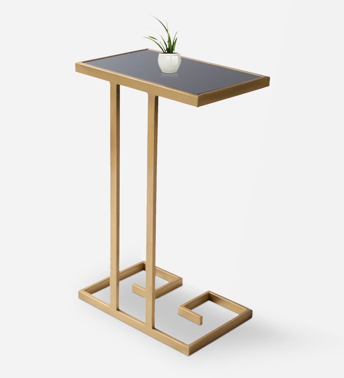 Buy Prato C Table In Gold Finish Online - C Shaped Tables - C Shaped ...