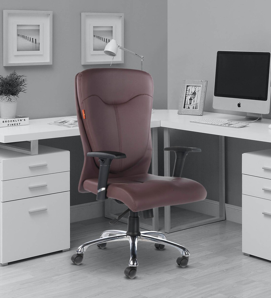 Buy Proactive II High Back Ergonomic Chair in Brown Colour by Bluebell Ergonomics Online ...