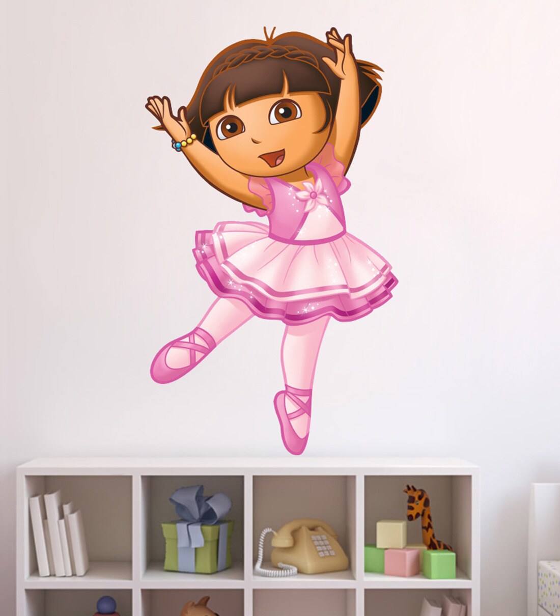 Buy PVC Vinyl Dora Jumping Wall Sticker by Decor Kafe Online - Kids ...