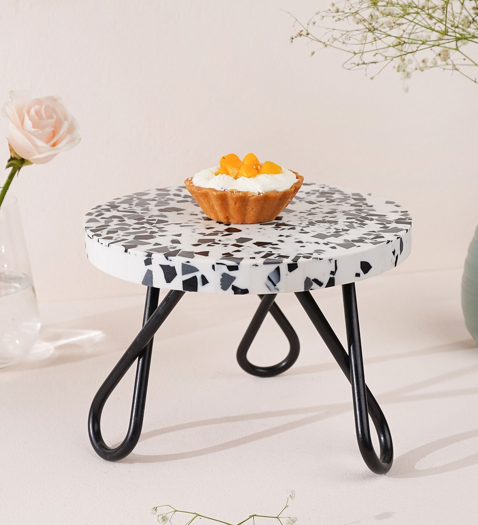 Buy Rainbow Speckled White & Black MDF & Metal Cake Stand at 52% OFF by ...