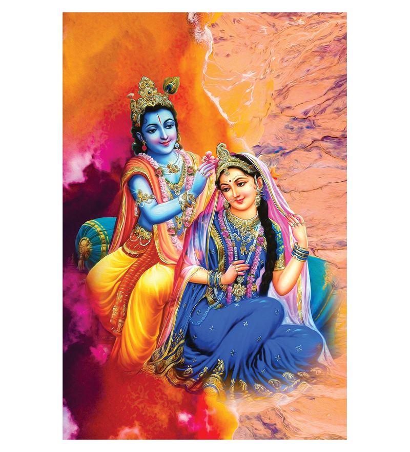 Abstract Radha Krishna Oil Paintings