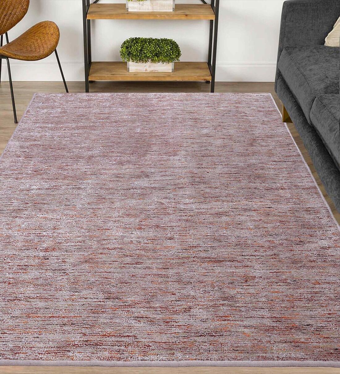 Buy Red & Orange Abstract Wool & Viscose 5 x 7 Feet Hand Woven Carpet by Kaleen India at 20% OFF ...