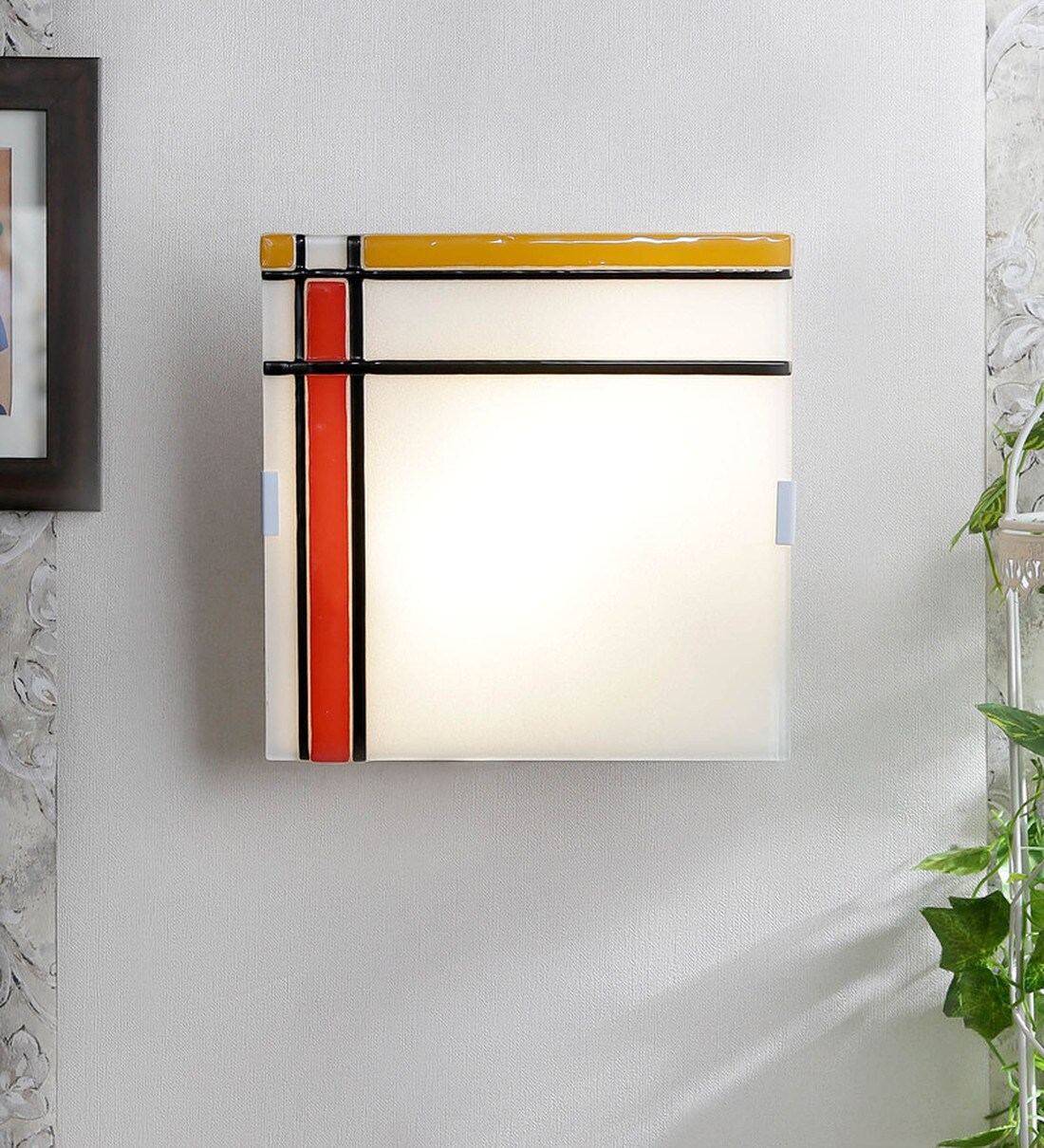 Buy Red and White Glass Wall Light by Eglo at 55% OFF by Eglo | Pepperfry