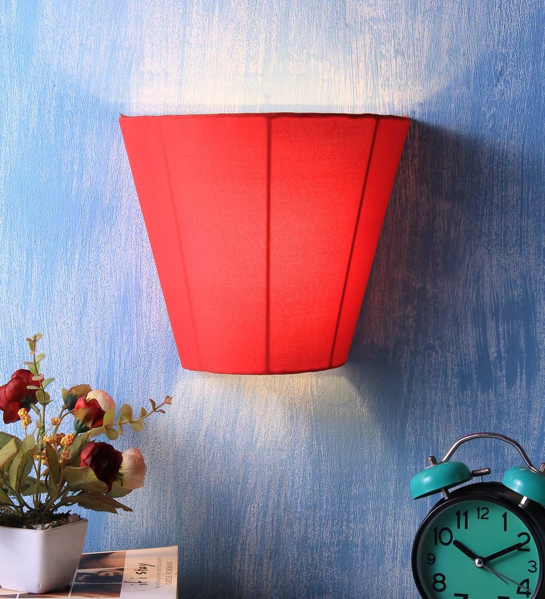 Buy Red Cotton Wall Light by New Era Online - Flush Mounts - Wall ...