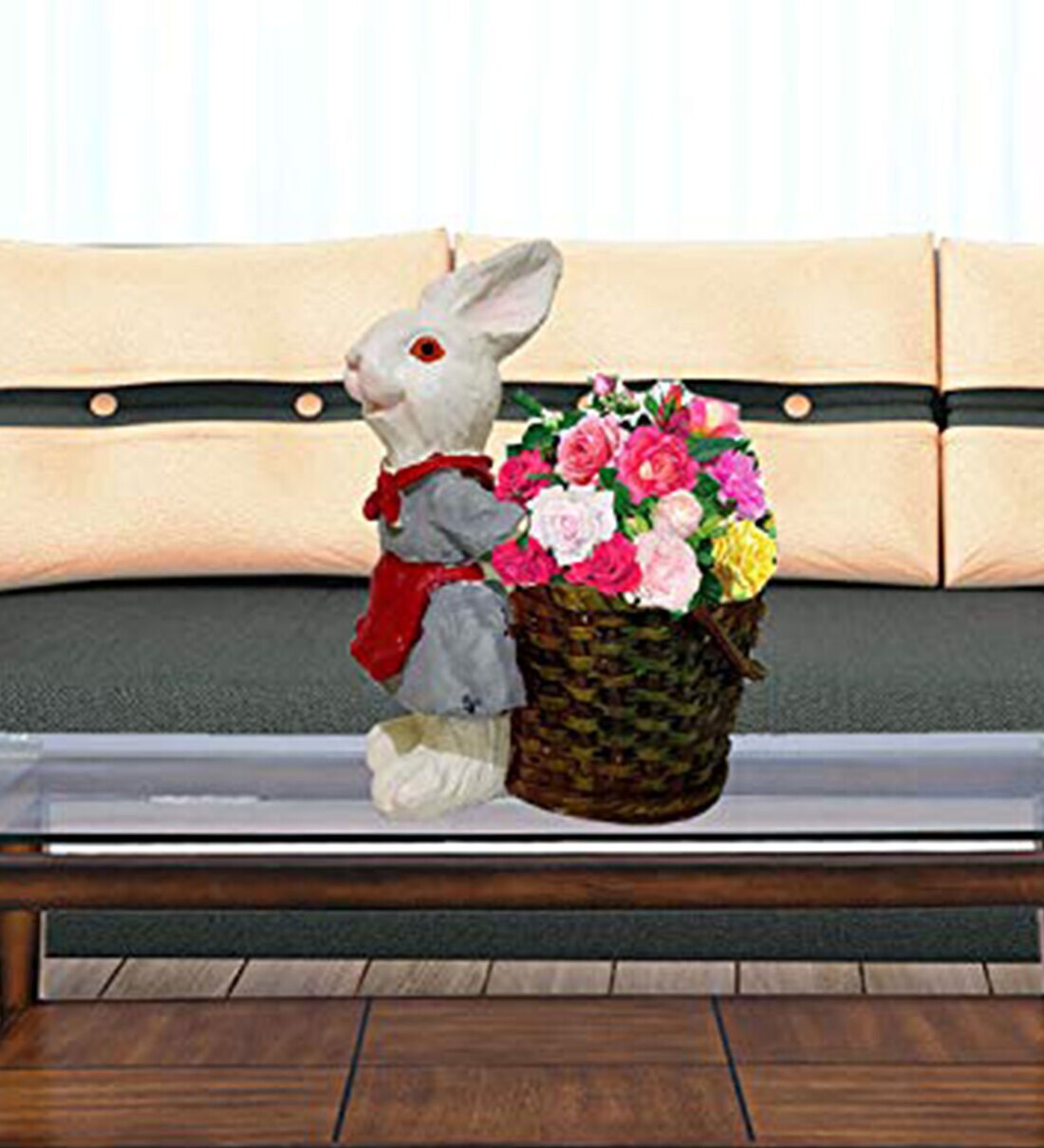 Buy Red Resin Rabbit Showpiece at 26% OFF by Miss Peach | Pepperfry