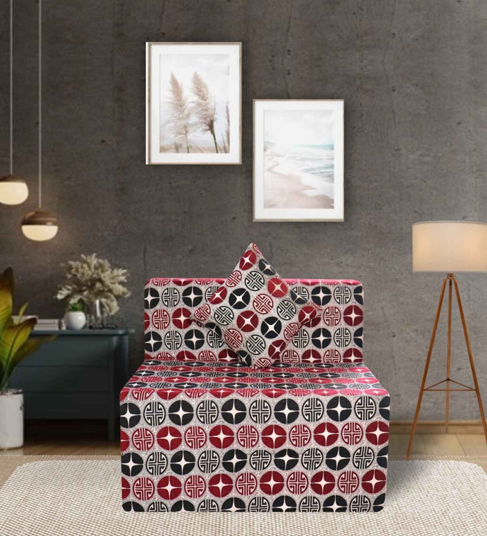 Buy Relax King 8 Inch Foam (72x30) In Red & Black Colour Single Size ...