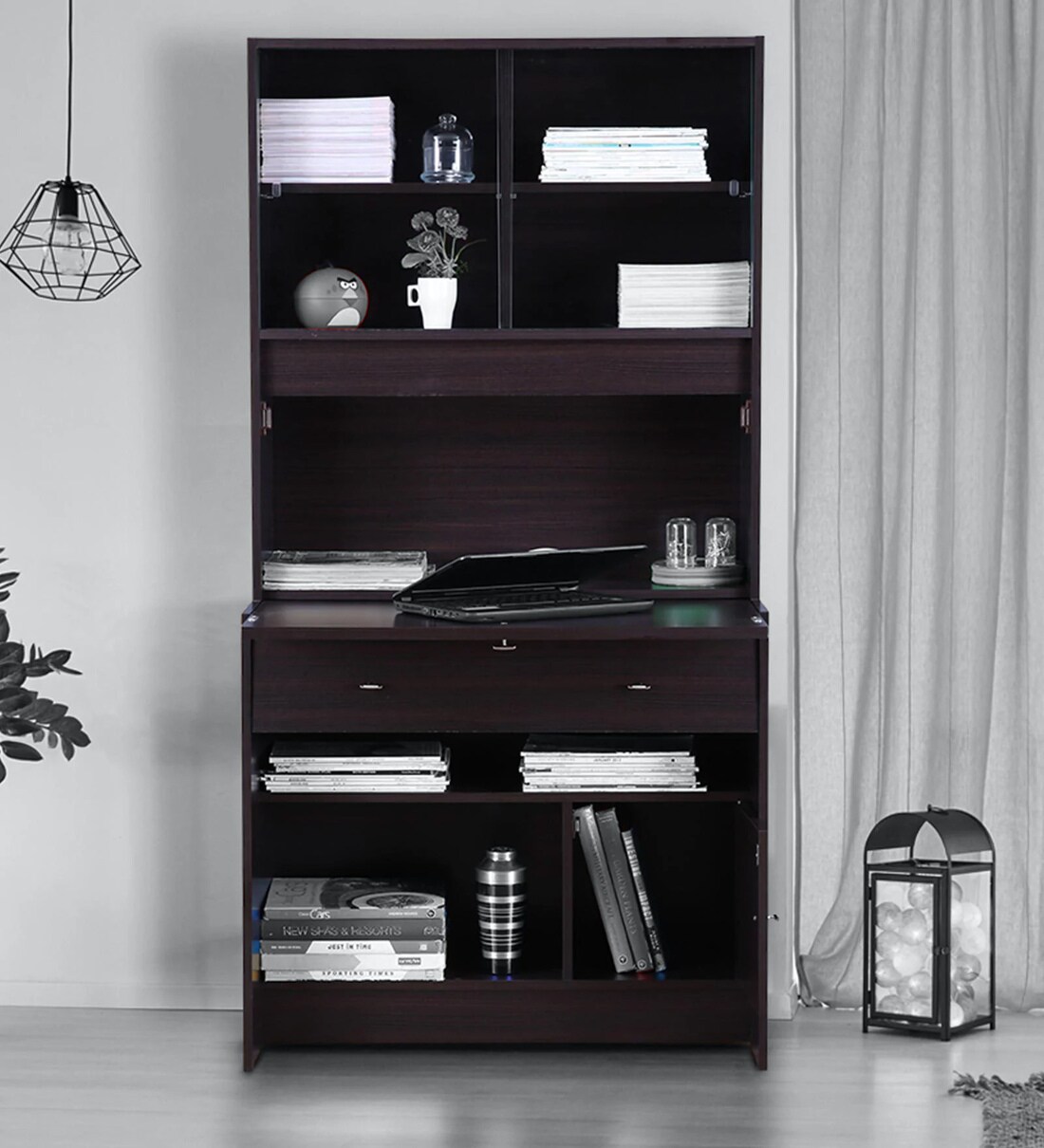 Buy Rhombus Study Desk in Walnut Colour at 39% OFF by HomeTown | Pepperfry