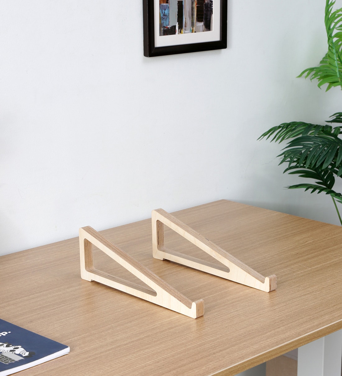 Buy Riser Portable Table in Natural Finish With Adjustable Height at ...