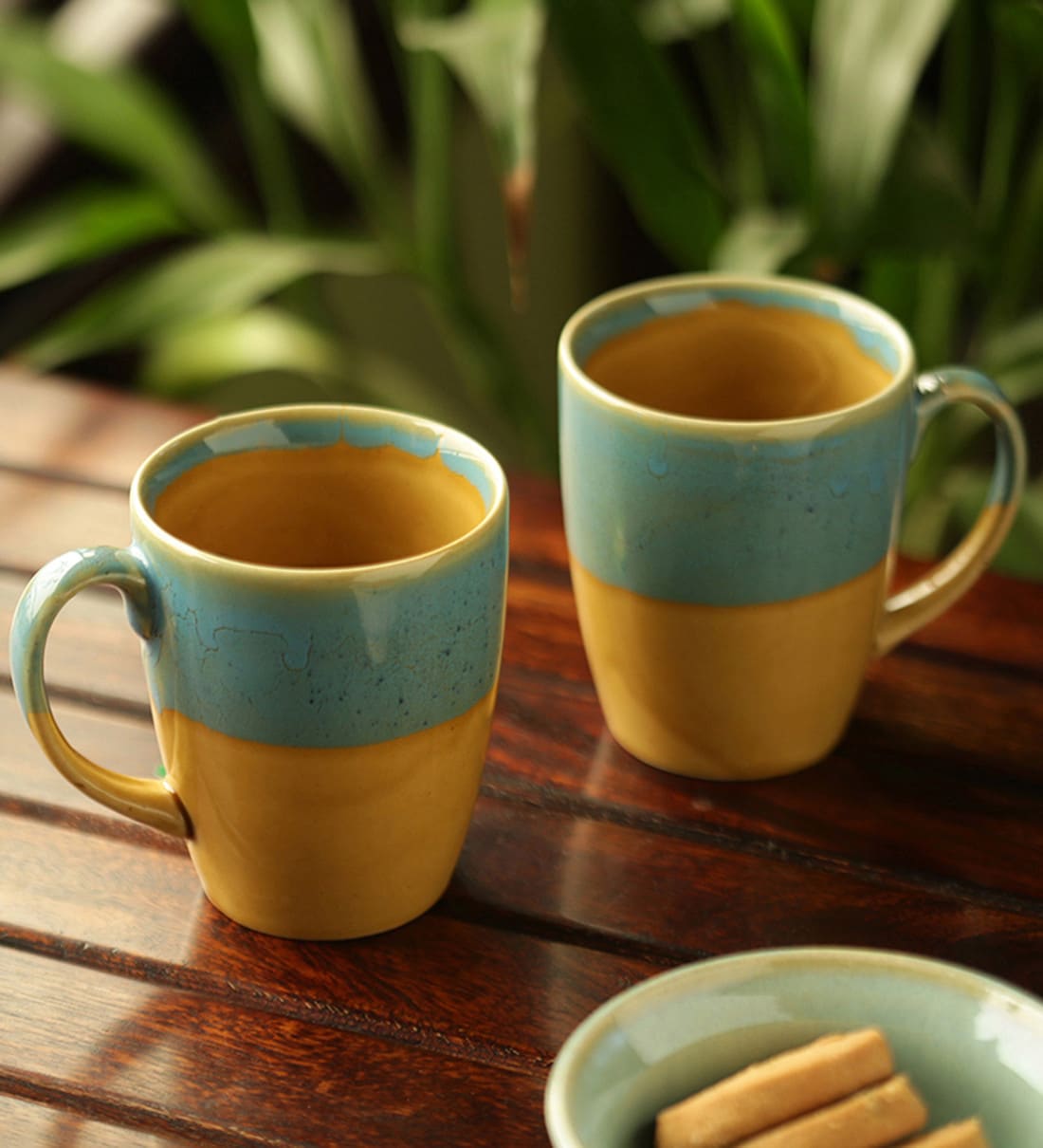 Buy River Rims 330ml Yellow (Set of 2) Ceramic Coffee Mug at 41% OFF by ...