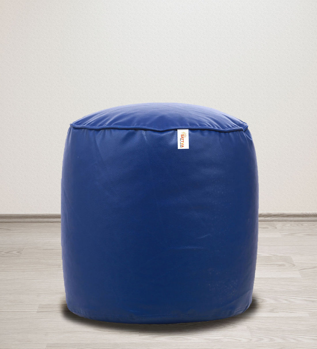 Buy Round Pouffe with Beans in Royal Blue Colour at 42% OFF by Sattva ...