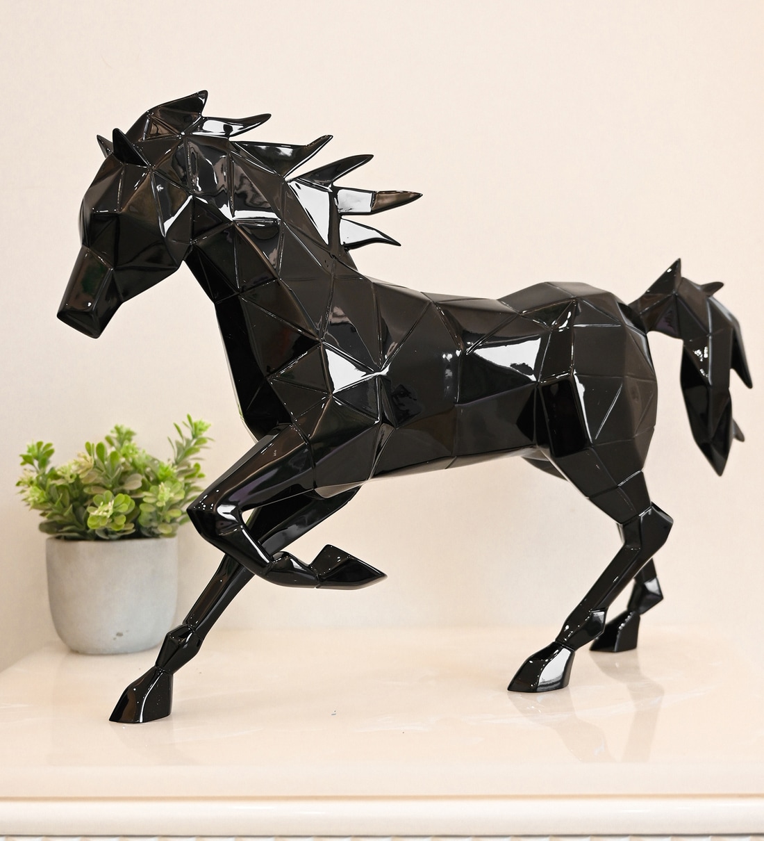 Buy Running Hercules Horse Black Resin Figurine at 100% OFF by VIIVAZ ...