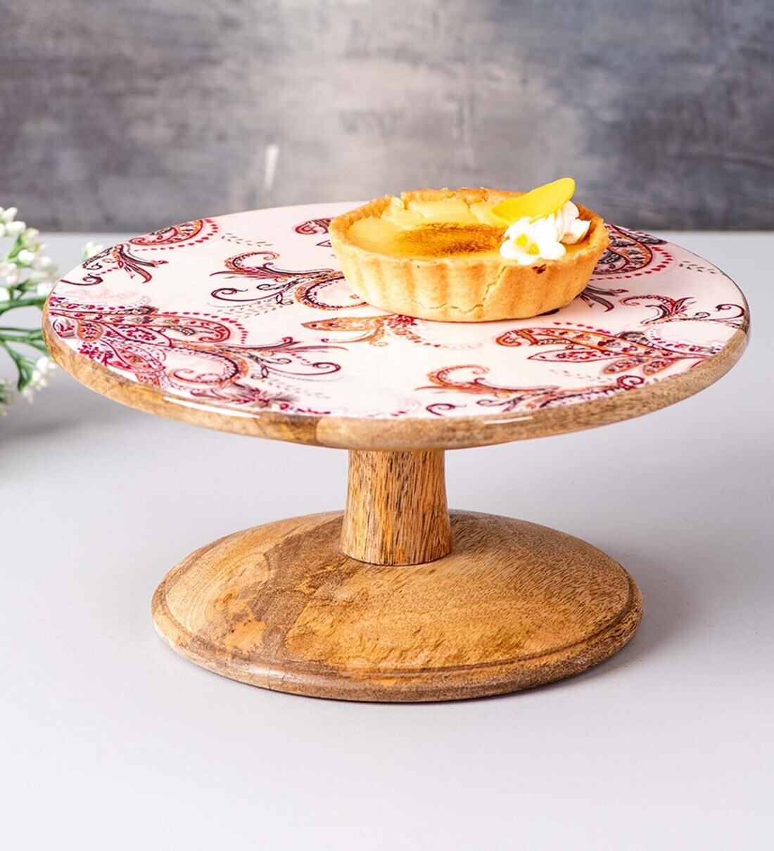 Buy Salis Teak Wood Cake Stand by NestRoots Online - Cake Stands - Cake ...