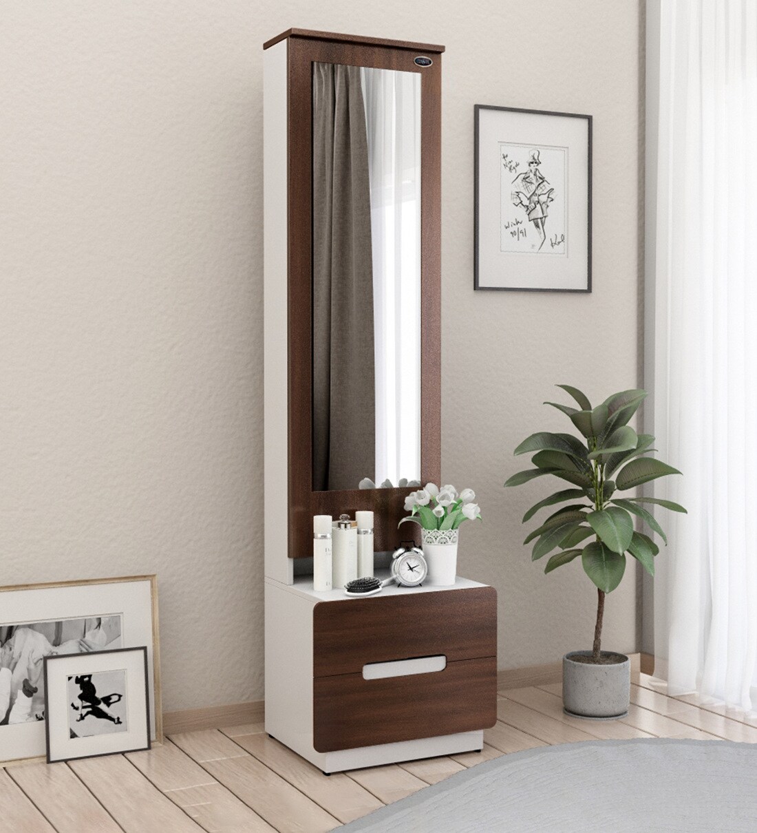 Buy Scion Dresser in White Lily & Walnut Finish at 14% OFF by Crystal ...