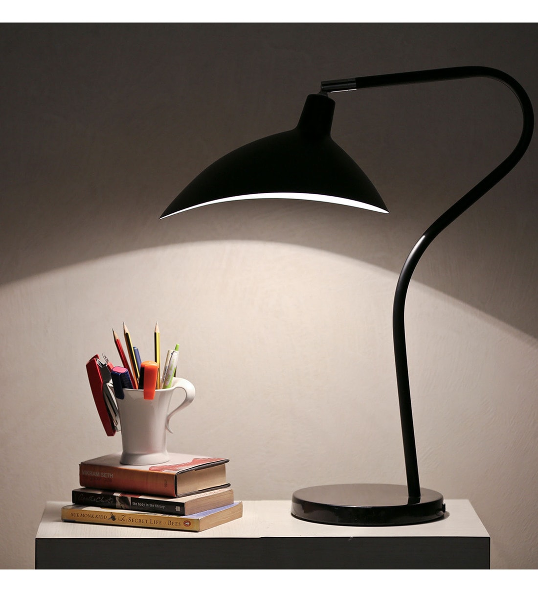 Buy Noel Black Study Lamp With Mild Steal (MS) Base By Kapoor E ...