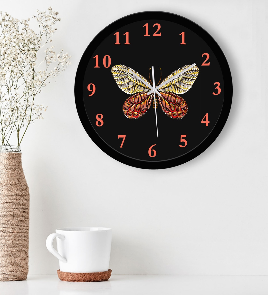 Buy Multicolor Plastic Shining Butterfly Kids Wall Clock Online - Kids ...