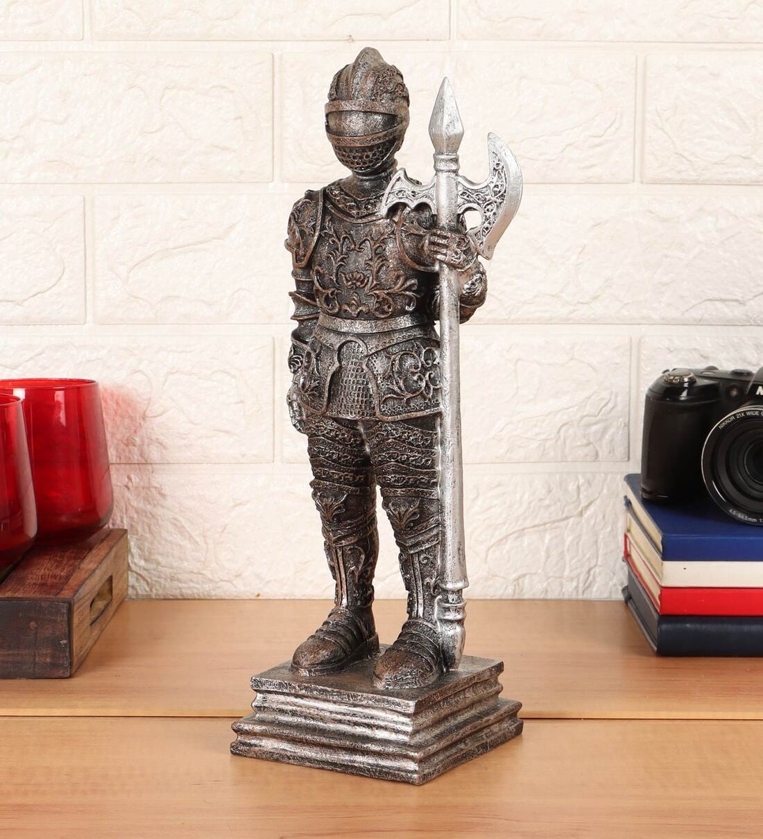 Buy Silver Armour with Axe Resin Showpiece by Exim Decor at 35% OFF by ...