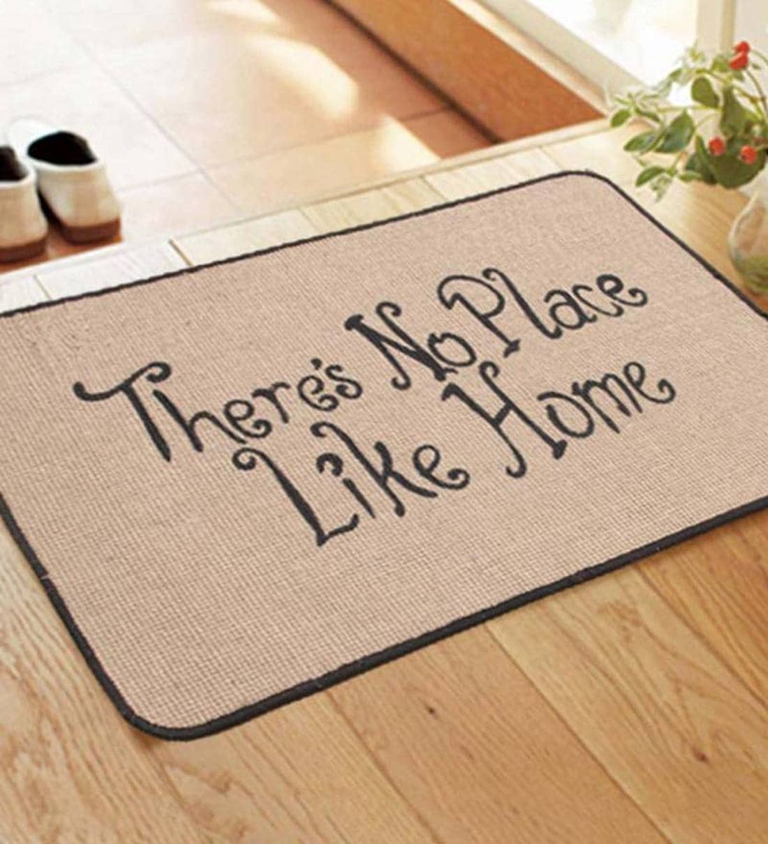 Buy Brown Jute Slogan Pattern 32X20 Inch Antiskid Door Mat Online ...
