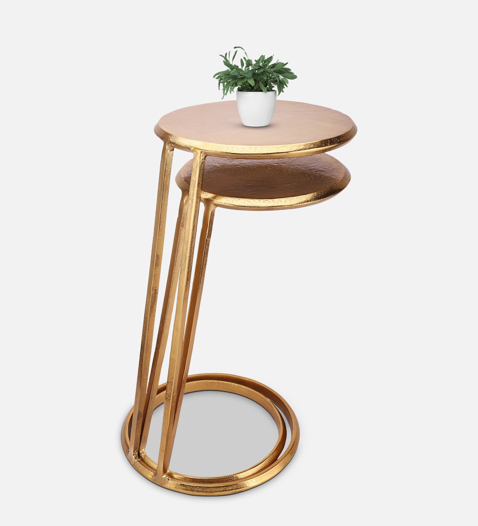 Buy Slanted Nesting Tables In Gold Colour By Decor De Maison Online ...
