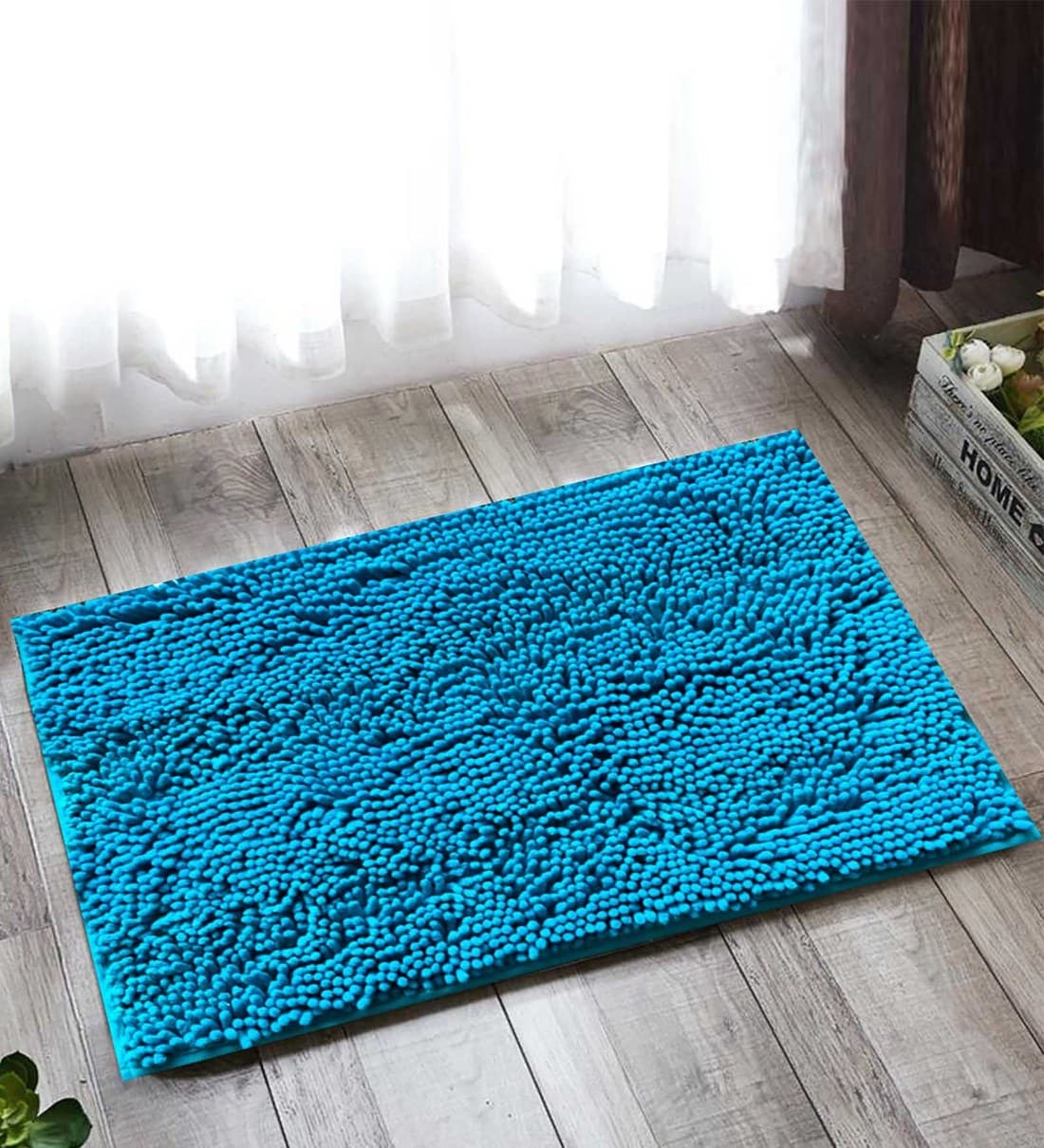 Buy Blue Polyester Stain Resistant Bath Mats 18 x 12 inches by Lushomes at 6% OFF by Lushomes ...