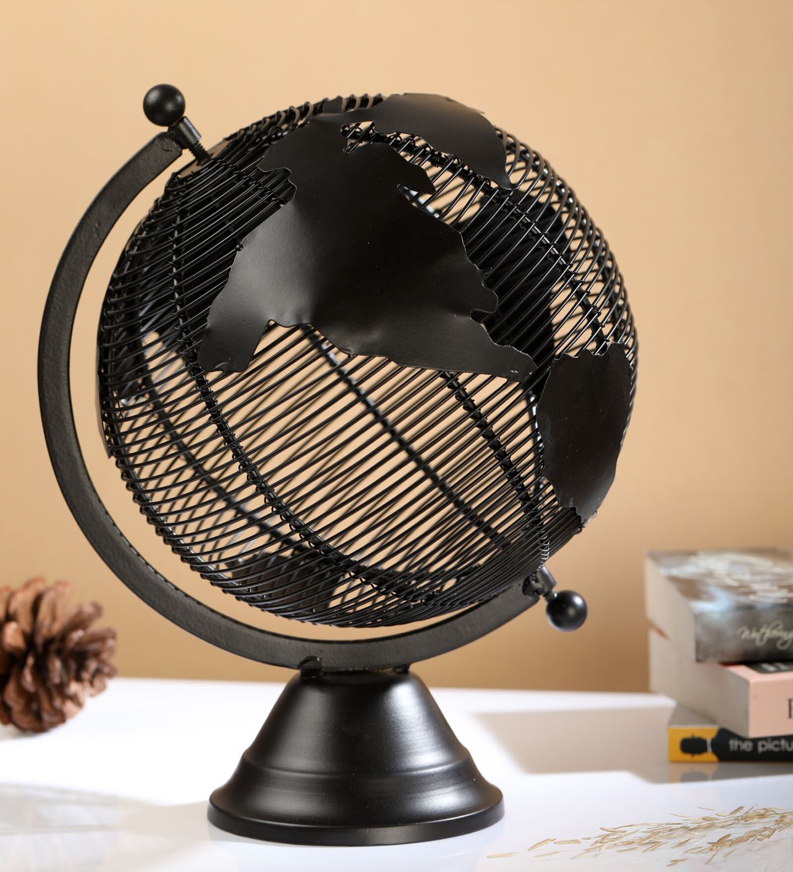 Buy Solidarity Black Krio Aluminium Globe Stand Online - Nautical Decor ...